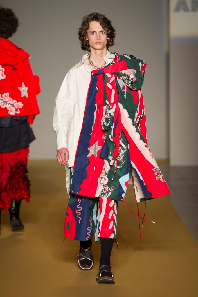 Angel Chen raises a flag for 'Modern Tribes' for fall 2017