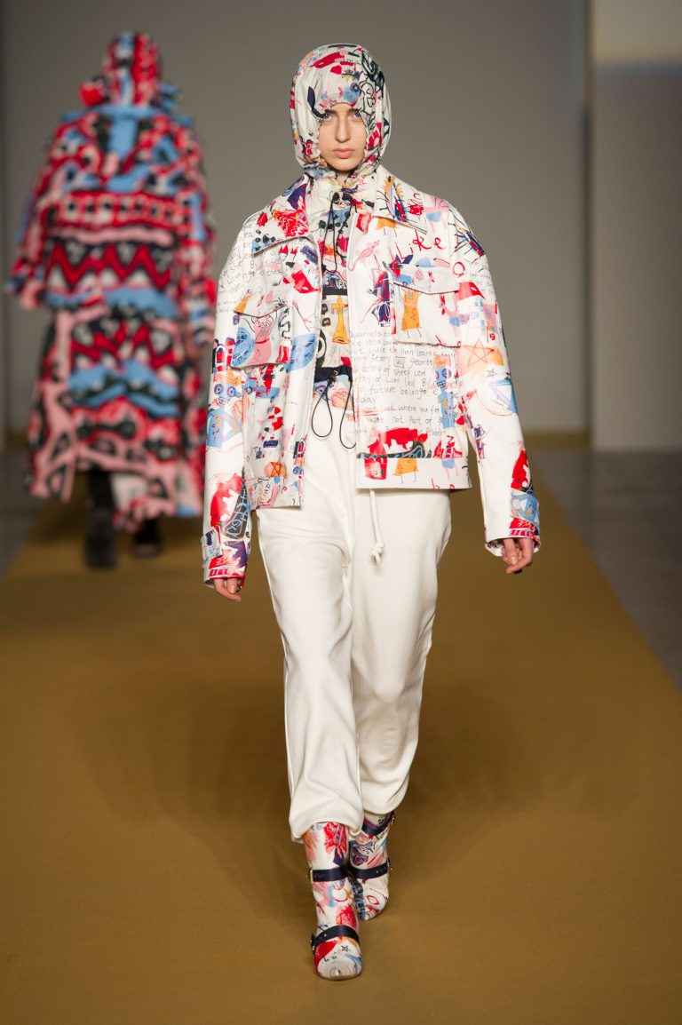 Angel Chen raises a flag for 'Modern Tribes' for fall 2017