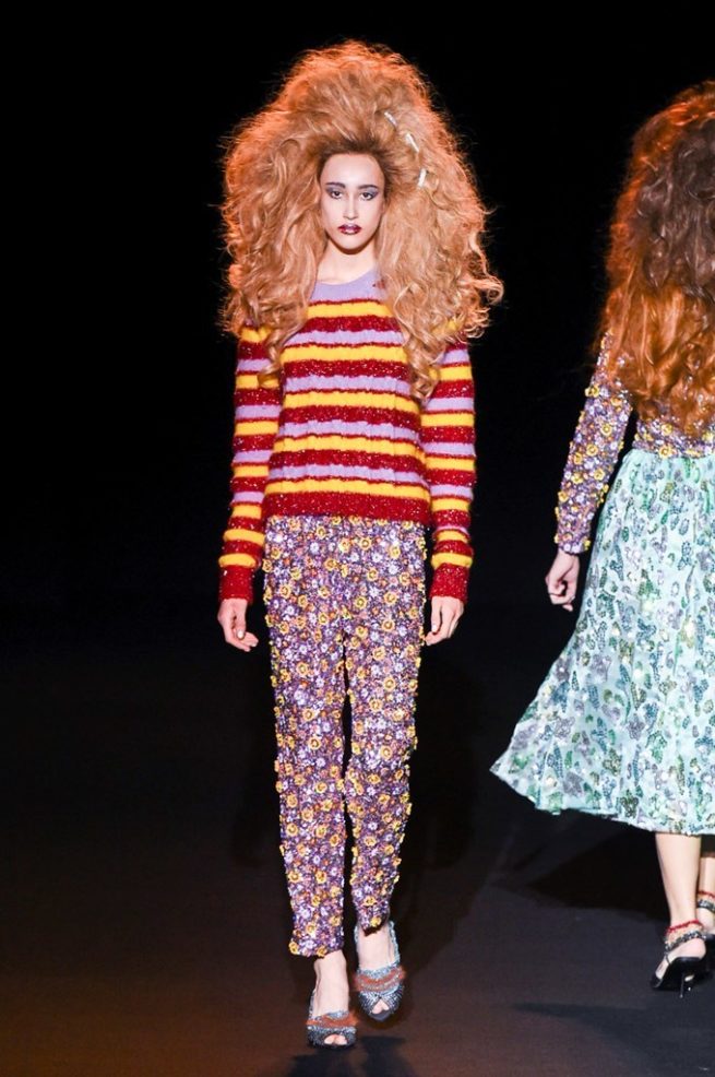 Ashish Makes A Big Sequin And Hair Statement For Fall 2019