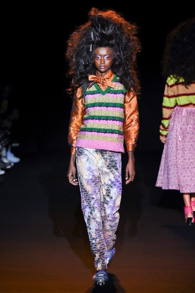 Ashish Makes A Big Sequin And Hair Statement For Fall 2019