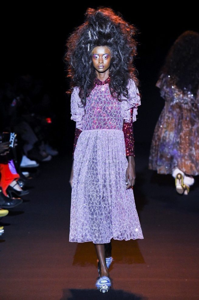 Ashish Makes A Big Sequin And Hair Statement For Fall 2019