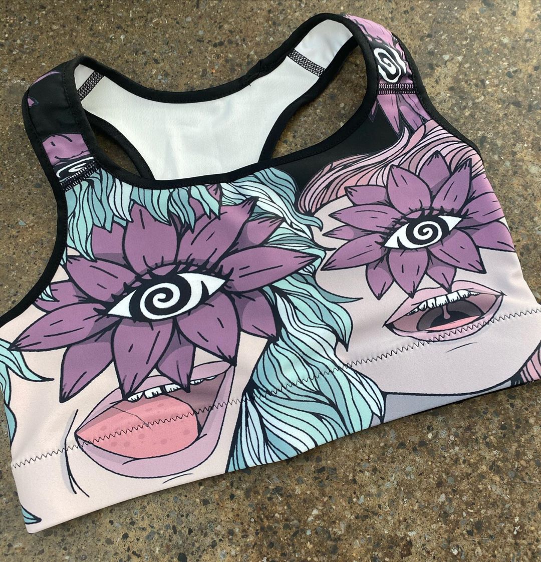 Make An Artful Statement With Distortedd's Graphic Sports Bras | SNOBETTE